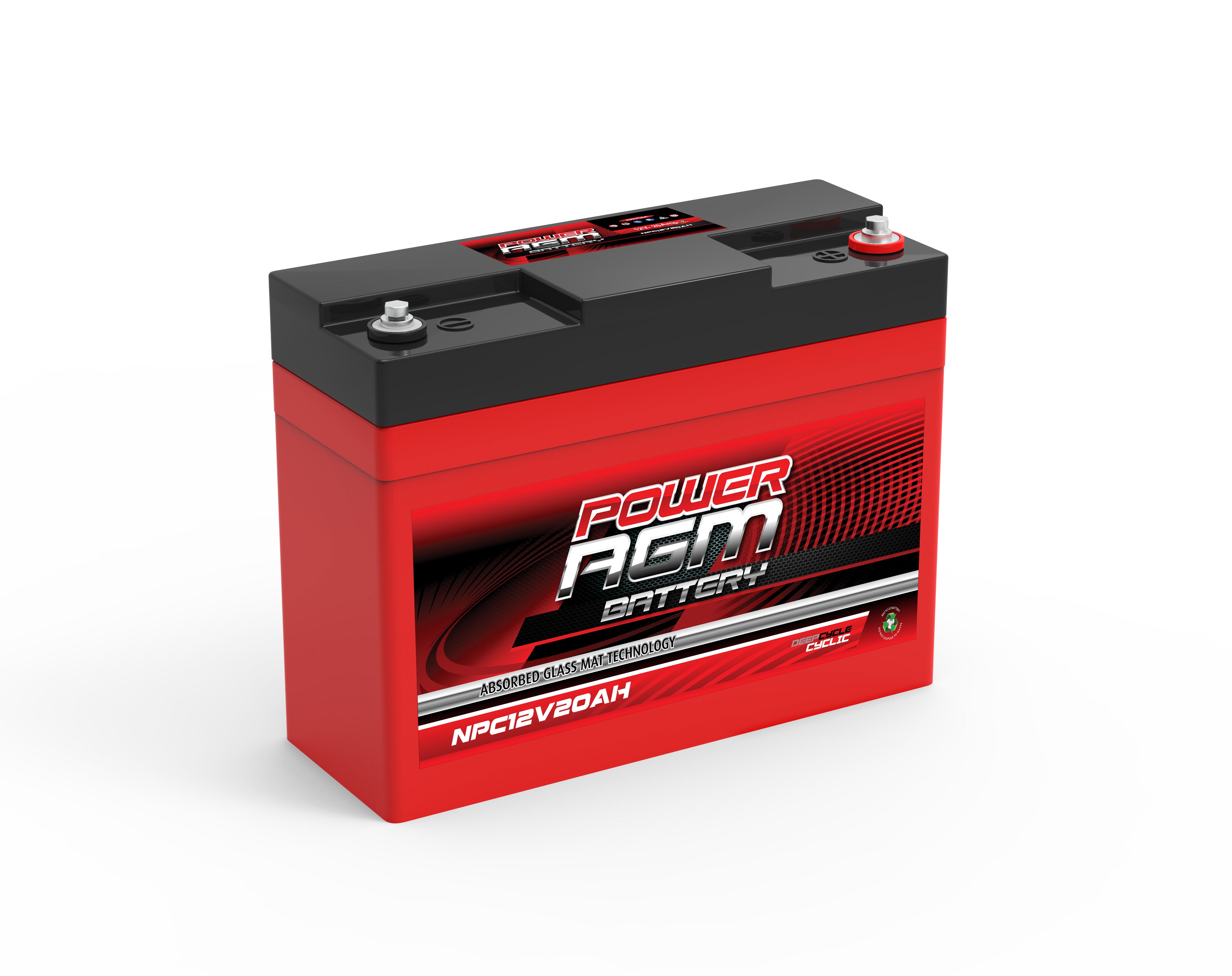 NPC12V20AH POWER AGM CYCLIC DEEP CYCLE BATTERY – Power Crank Batteries