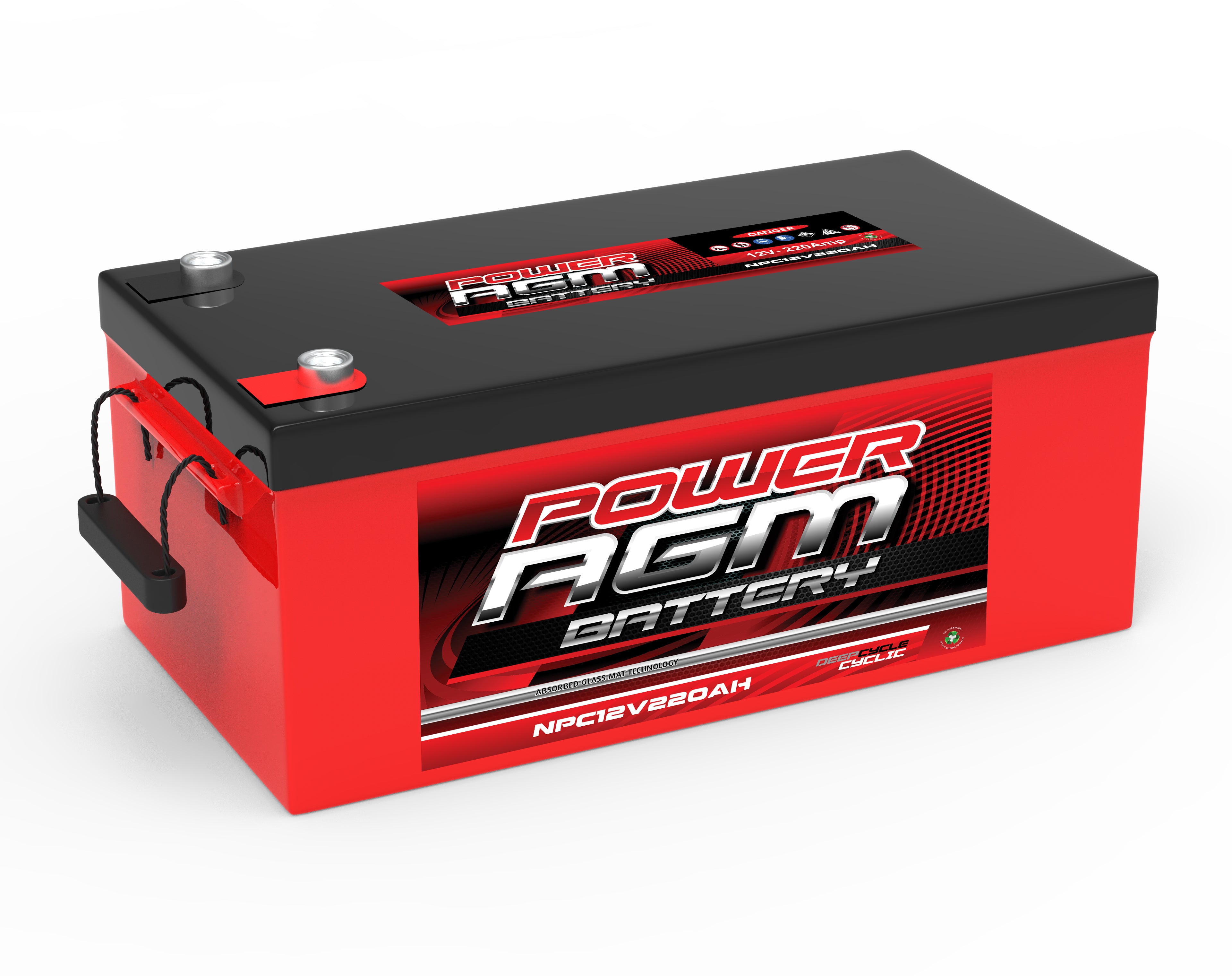 NPC12V220AH POWER AGM CYCLIC DEEP CYCLE BATTERY – Power Crank Batteries