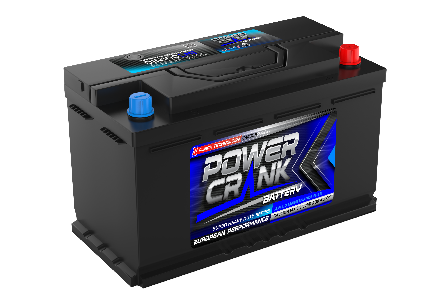 DIN100SMF EUROPEAN SERIES STARTING BATTERY – Power Crank Batteries
