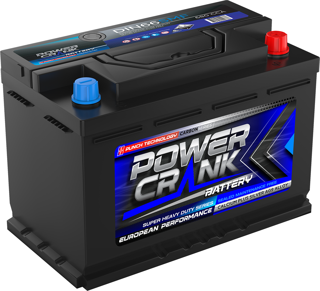 DIN66SMF EUROPEAN SERIES STARTING BATTERY – Power Crank Batteries