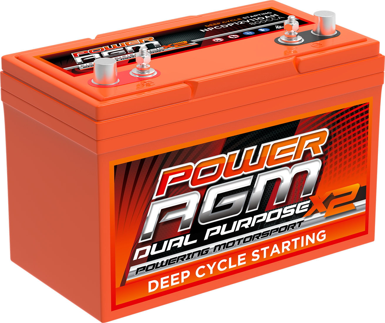 NPCDP12V110AH POWER AGM DUAL PURPOSE AGM, STARTING & CYCLIC BATTERY ...
